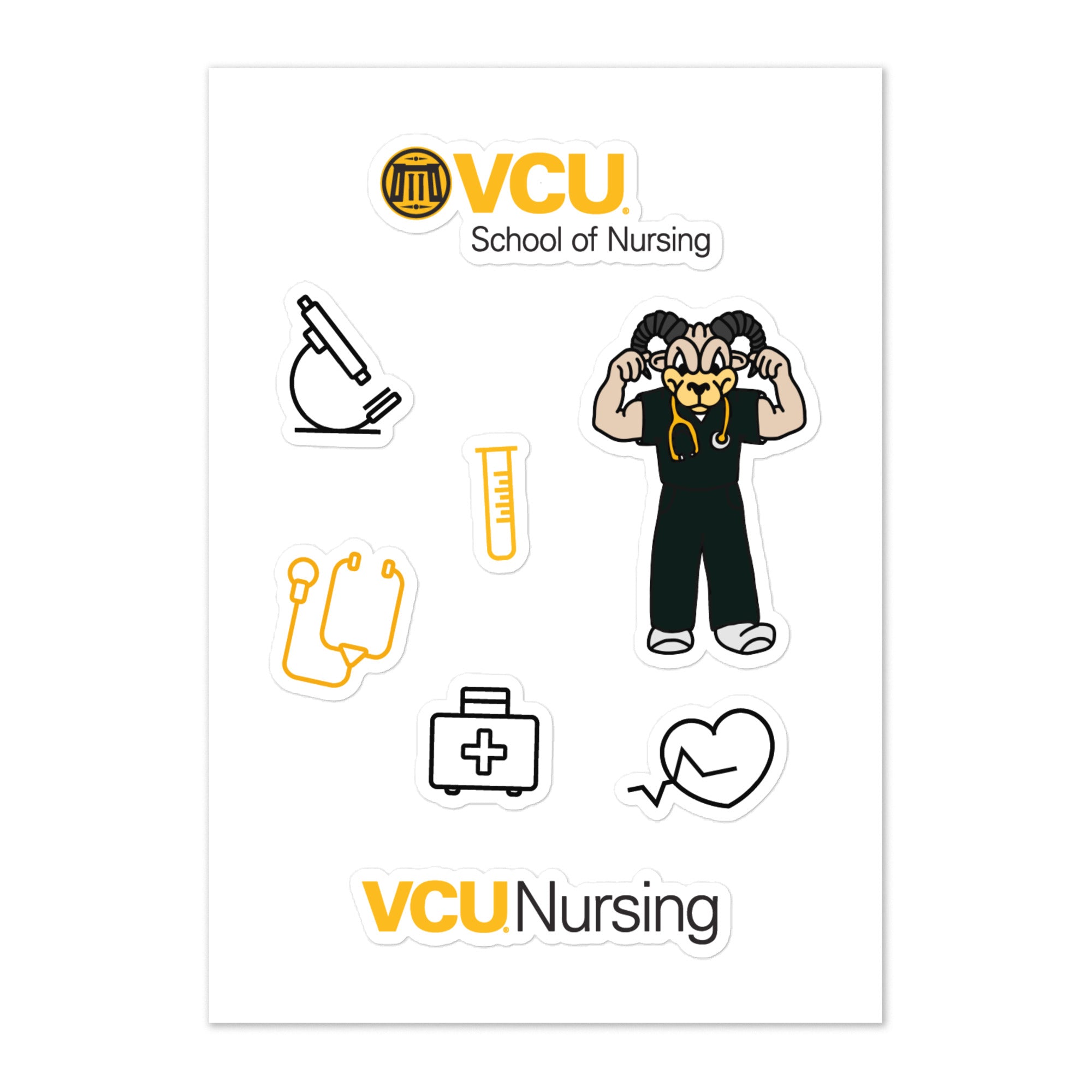VCU Nursing Sticker sheet – VCU School of Nursing Brandshop